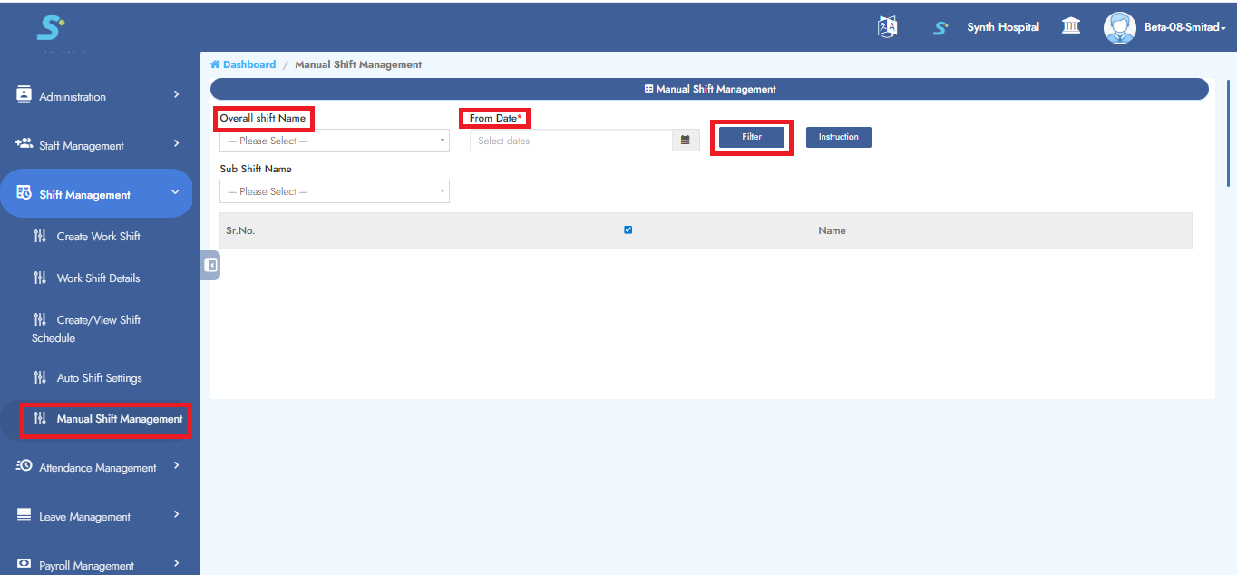 Shift Management Module - THS-Docs
